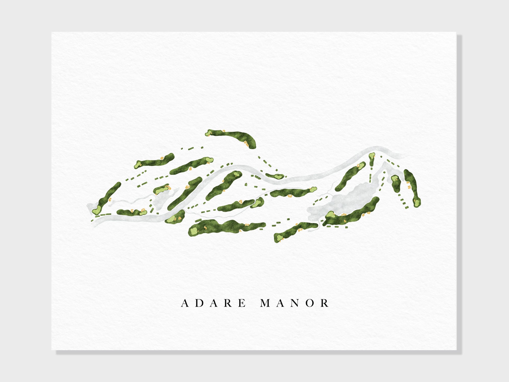 Golf Course Maps | Hand-Illustrated Aerial Course Layouts — Claire ...